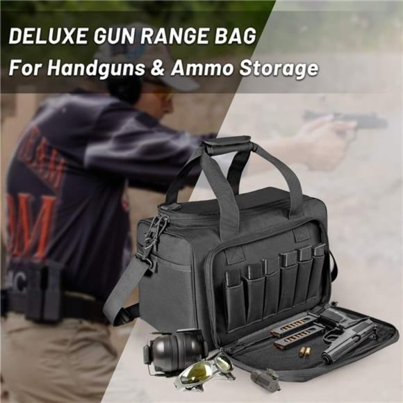 Bags | Tactical Gun Range Bag For Handguns And Ammo Shooting Duffle ...